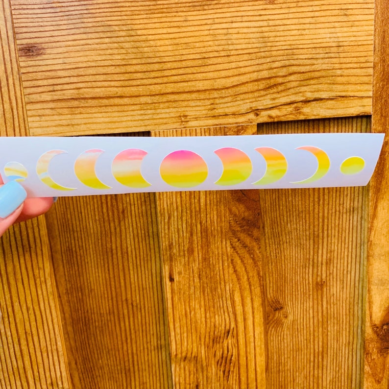 Holographic Moon Phases Decal Celestial Decal Moon Phase - Etsy