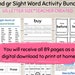 Printable Second Grade Sight/dolch Word List Bundle, 89 Pages, Trace ...