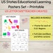 Printable US States Education Classroom Posters Bundle, 63 Pages ...