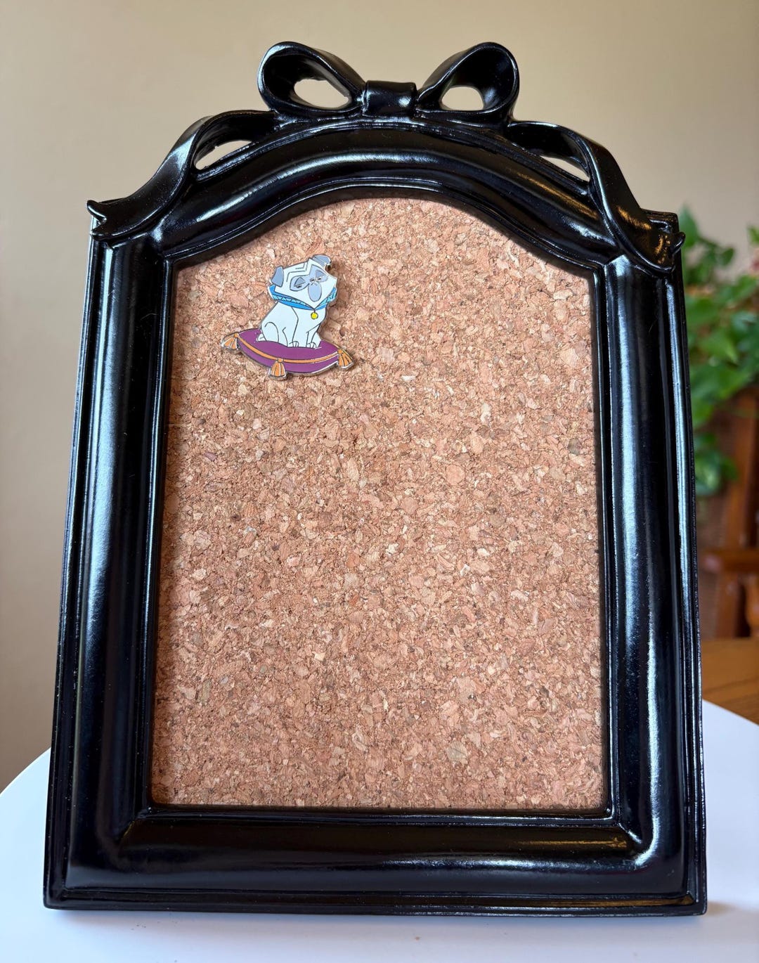 Shiny Black W/bow Detail Pin Trading Pinboard Corkboard Frame Display ...
