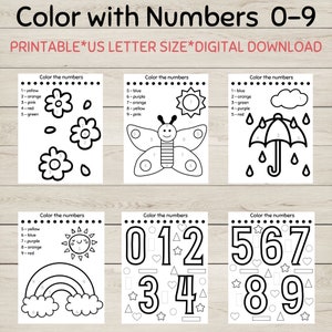 Printable Preschool Worksheets Workbook, 50 Pages, Instant Download ...
