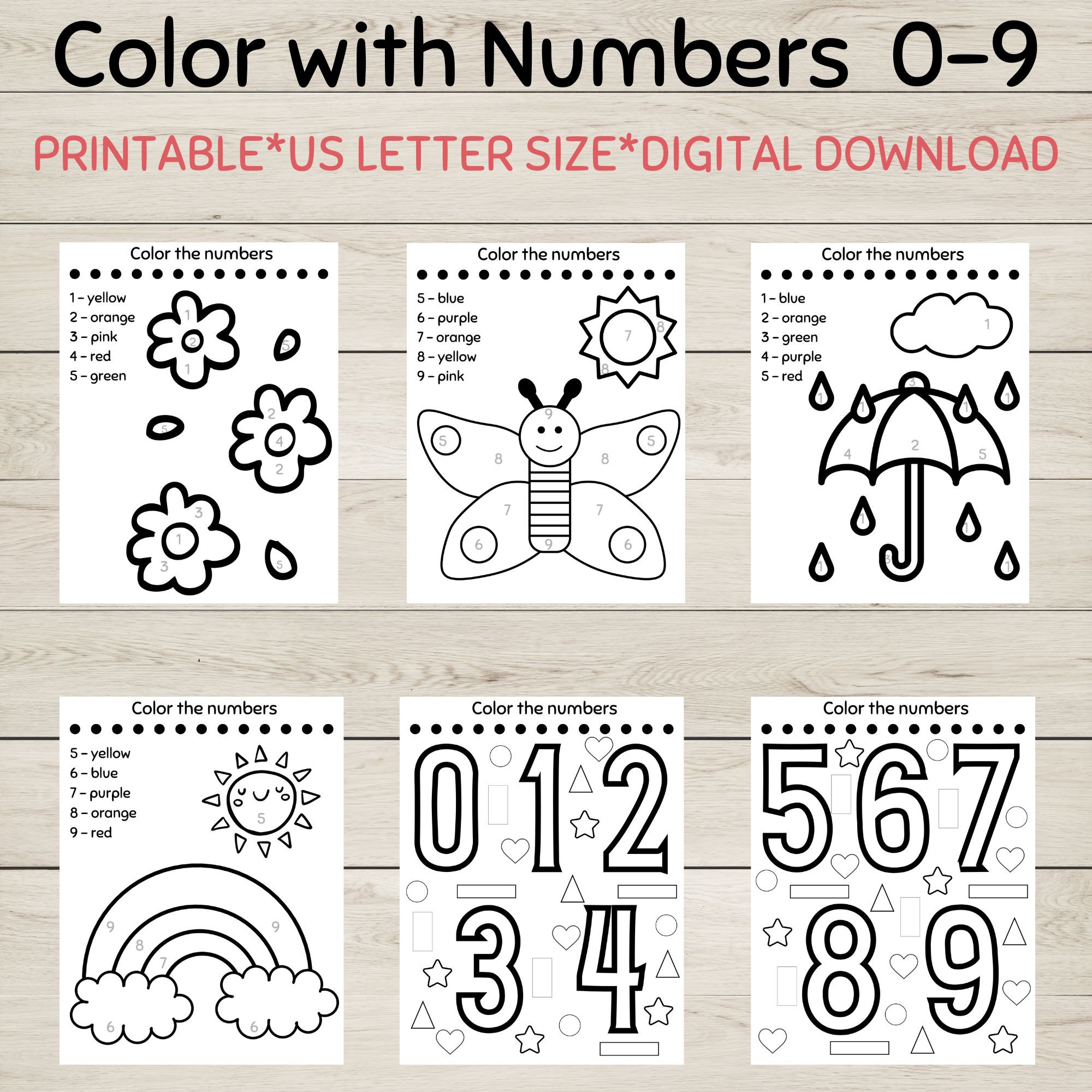 Printable Preschool Worksheets Workbook 50 Pages Instant - Etsy