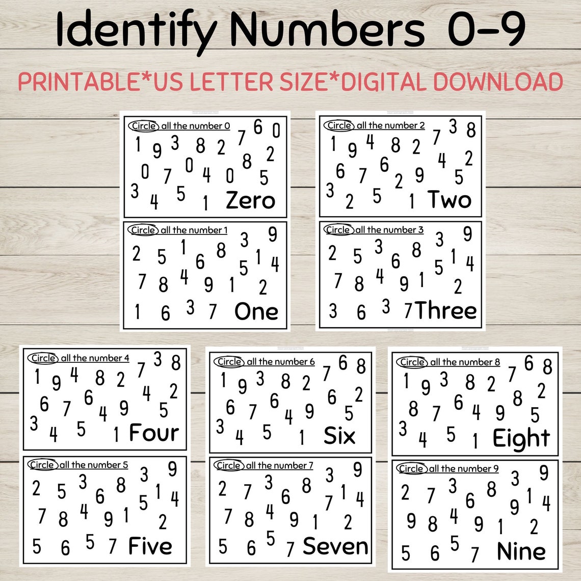 Printable Preschool Worksheets Workbook, 50 Pages, Instant Download ...