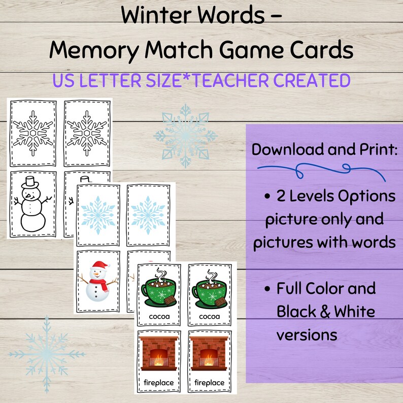 Printable Winter Themed Word Puzzles & Games Bundle, 65 Pages, Word ...