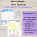 Printable Winter Themed Word Puzzles & Games Bundle, 65 Pages, Word ...