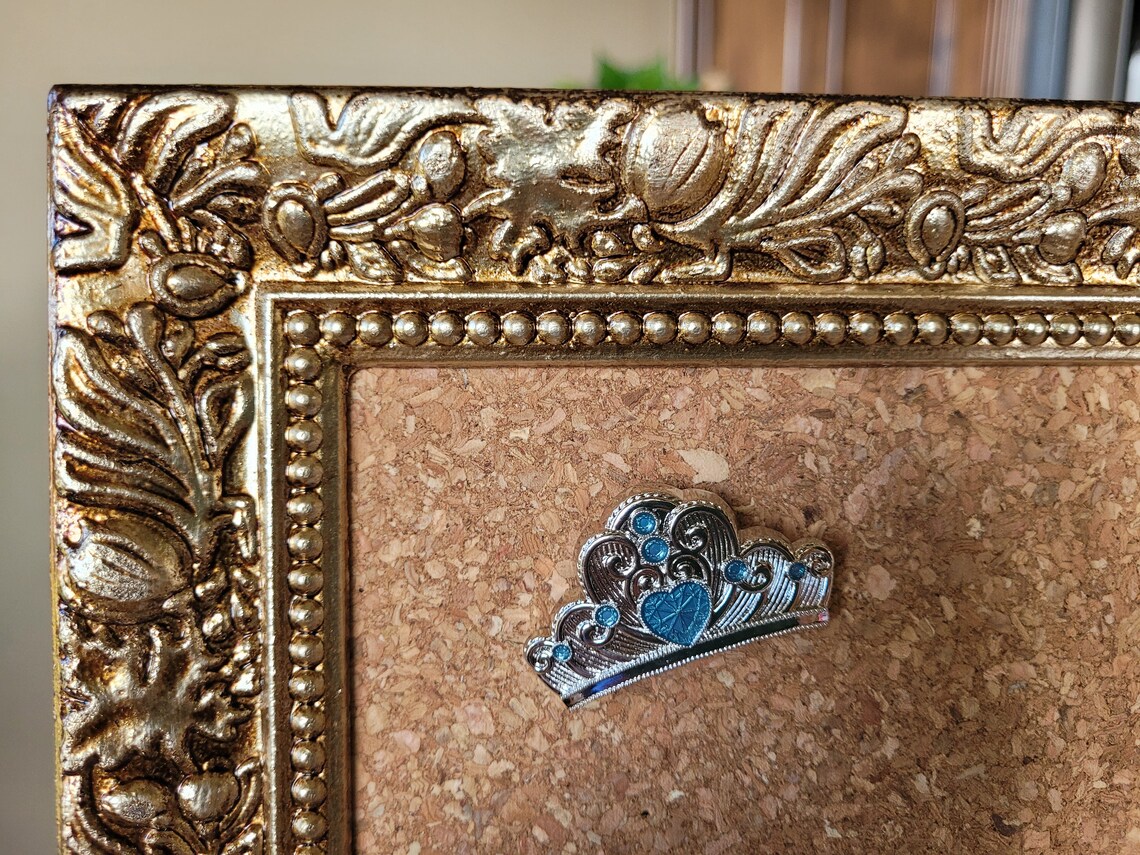 Gold Pin Trading Pinboard Corkboard Frame Display - Etsy