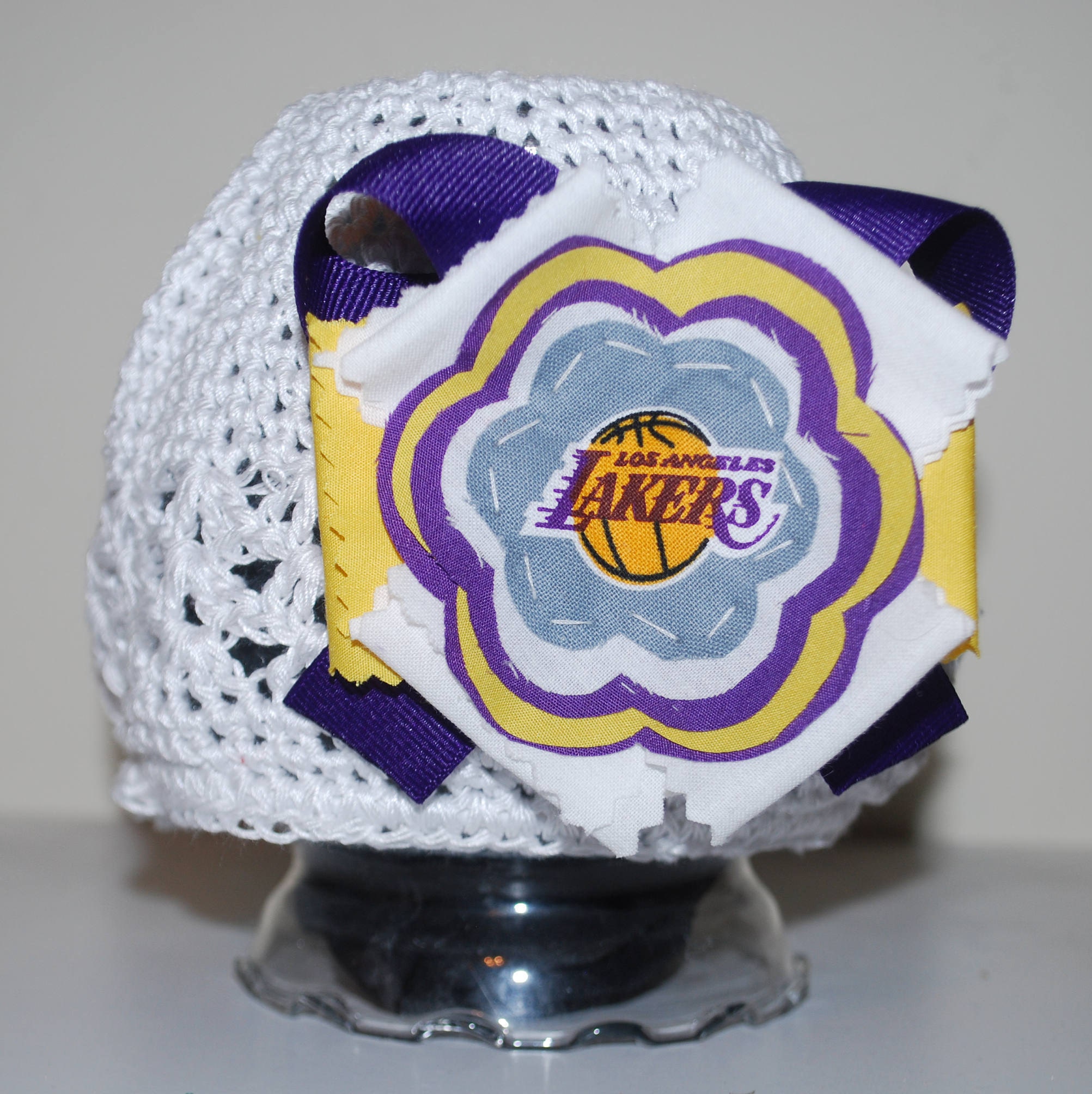 Los Angeles Lakers Fabric Flower Crochet Hat for Newborn - Etsy