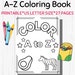 Printable Alphabet Coloring Book A-Z Worksheets Workbook, 27 Pages ...