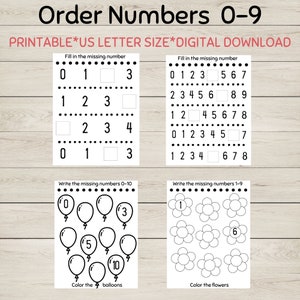 Printable Preschool Worksheets Workbook, 50 Pages, Instant Download ...