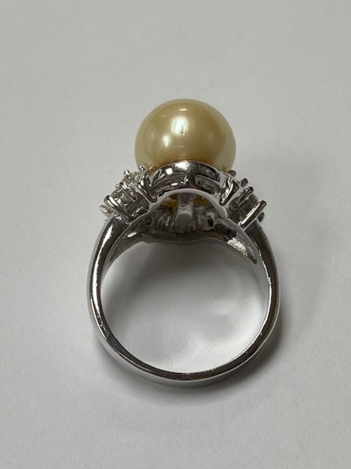 Fancy Pearl Dinner Ring Sterling Silver | Etsy