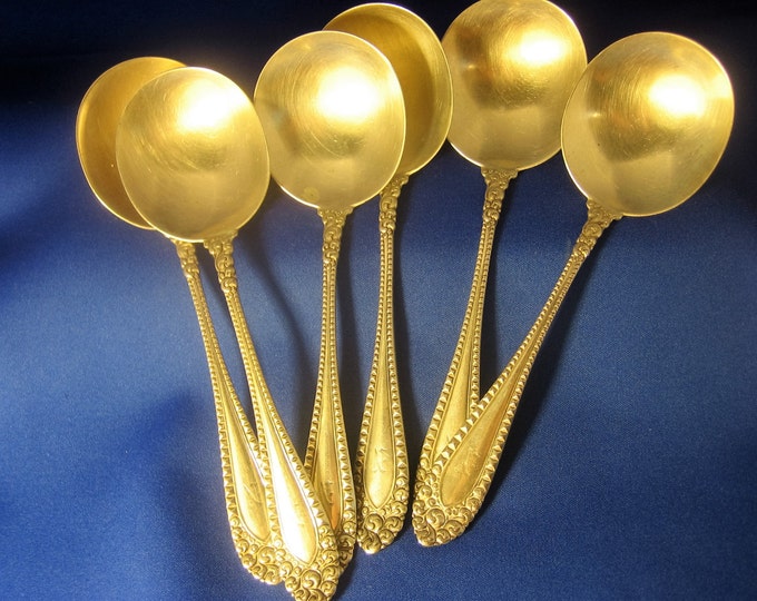 Sterling Silver Soup Spoons and Table Spoons Set of 9 Spoons Kenilworth ...