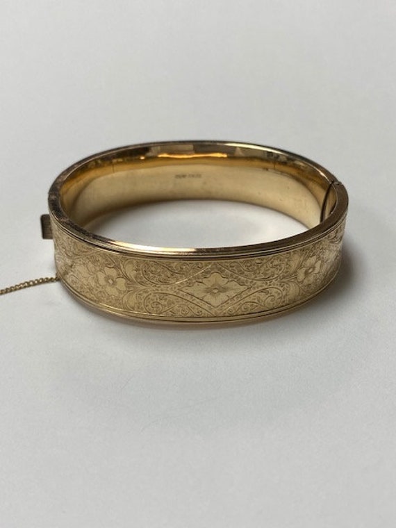 Antique Engraved Bangle Bracelet 23.04 Grams - Etsy