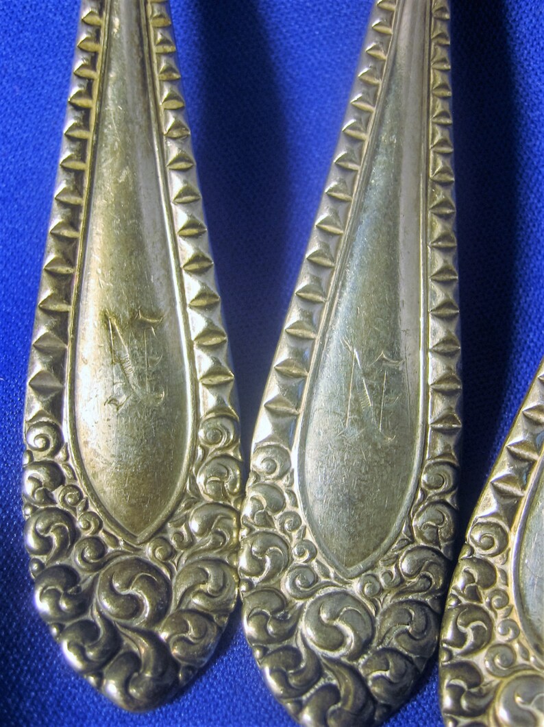 Sterling Silver Soup Spoons and Table Spoons Set of 9 Spoons | Etsy