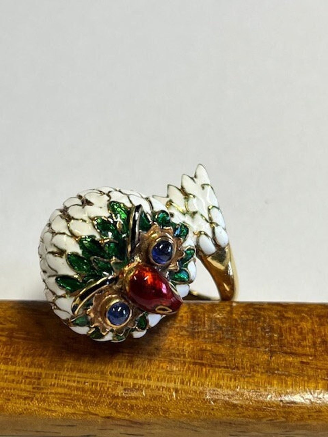 Owl Ring by Corletto Italian Vintage 18 Karat Gold 18.95 Grams - Etsy