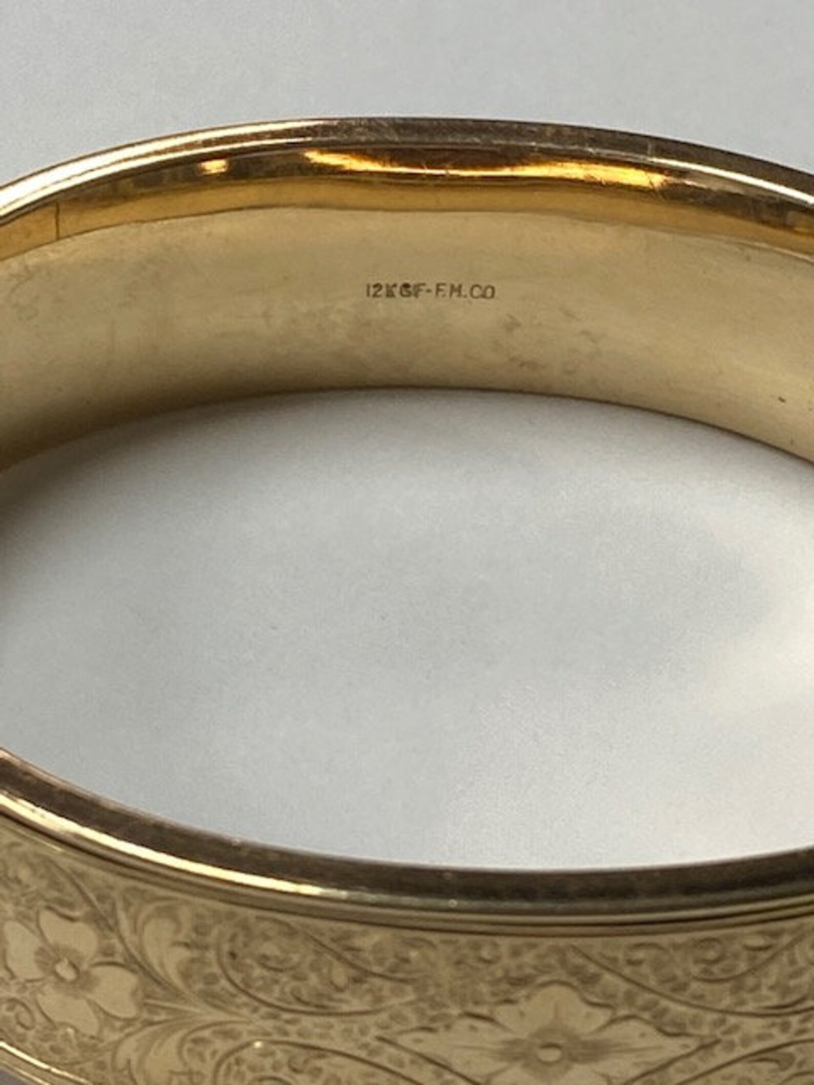 Antique Engraved Bangle Bracelet 23.04 Grams - Etsy