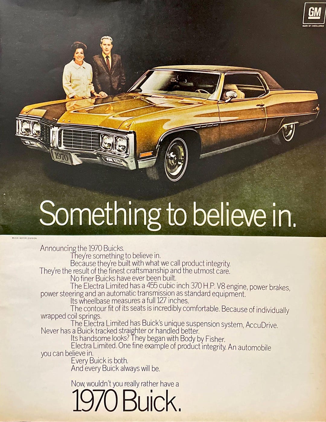Buick Electra Limited Vintage Print Ad 1969 Retro Buick Memorabilia ...
