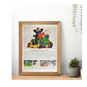 John Deere Garden Tractor Vintage Print Ad 1967 John Deere Memorabilia ...