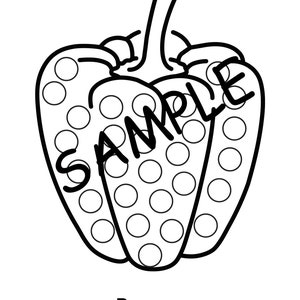 Fruits and Veggies Dot Marker Pages Easy Dot Marker Printable Pages ...