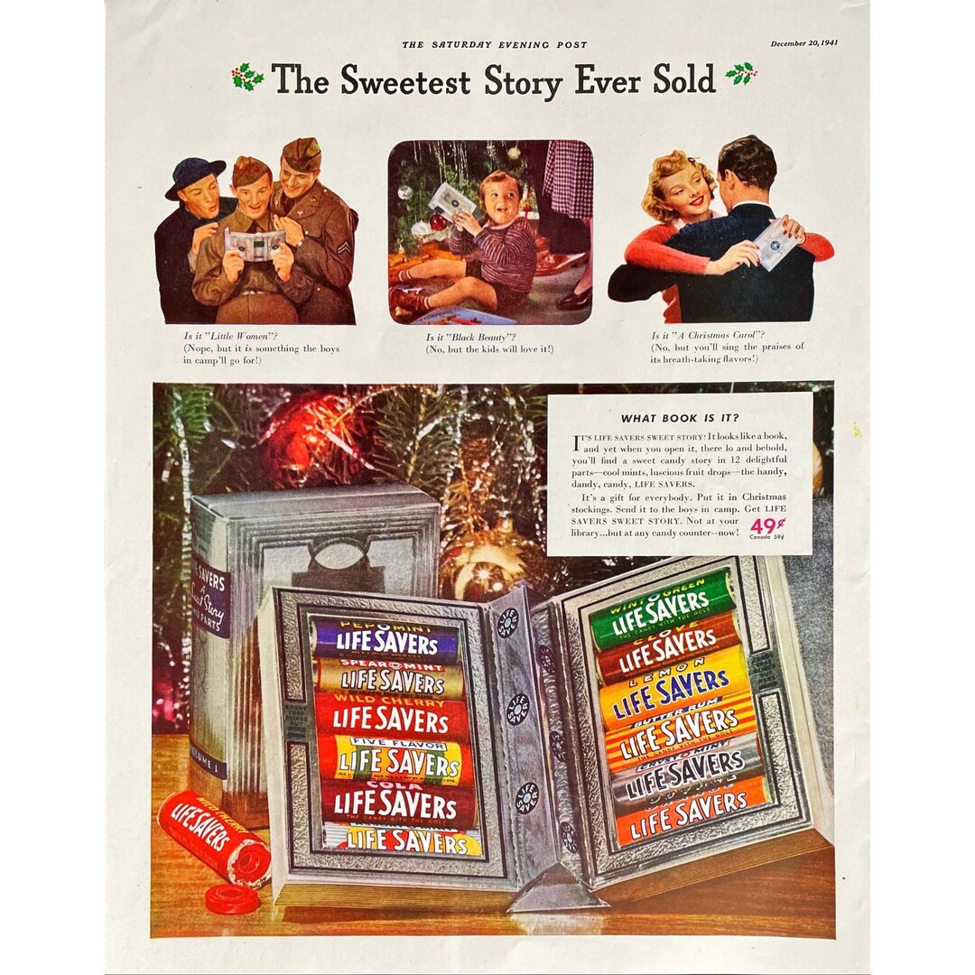 1941 Life Savers Candy Vintage Print Ad Retro Candy Memorabilia Life ...
