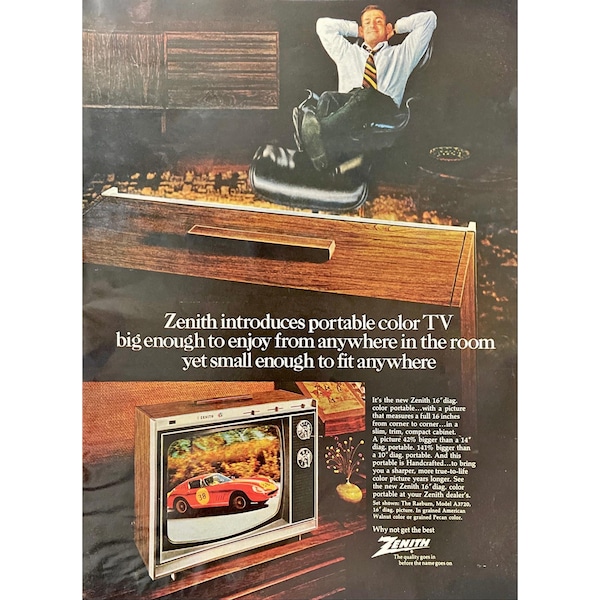 Vintage Zenith Tv - Etsy