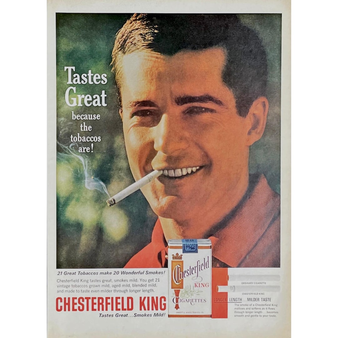 Vintage Print Ad Chesterfield Cigarettes 1963 Original Magazine ...