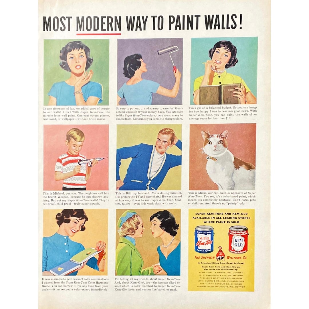 Vintage Print Ad Sherwin Williams Paint 1959 Original Magazine ...