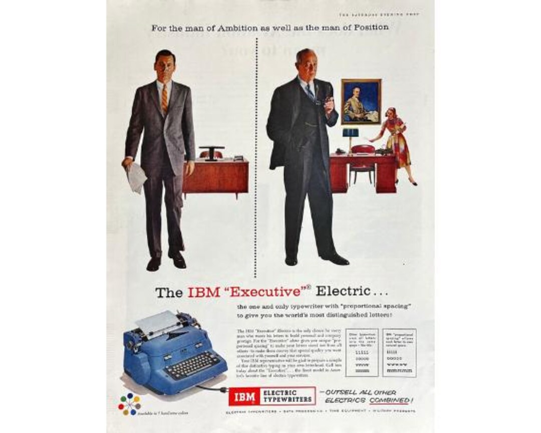 Vintage Print Ad IBM Electric Typewriter 1957 Original Magazine ...
