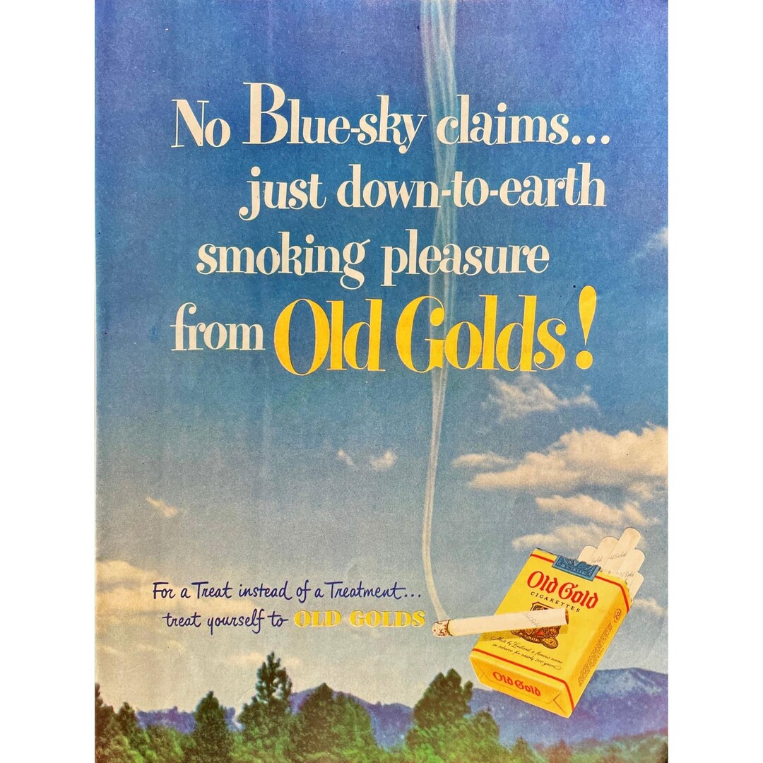 Old Golds Cigarettes 1949 Vintage Print Ad Vintage Cigarette ...