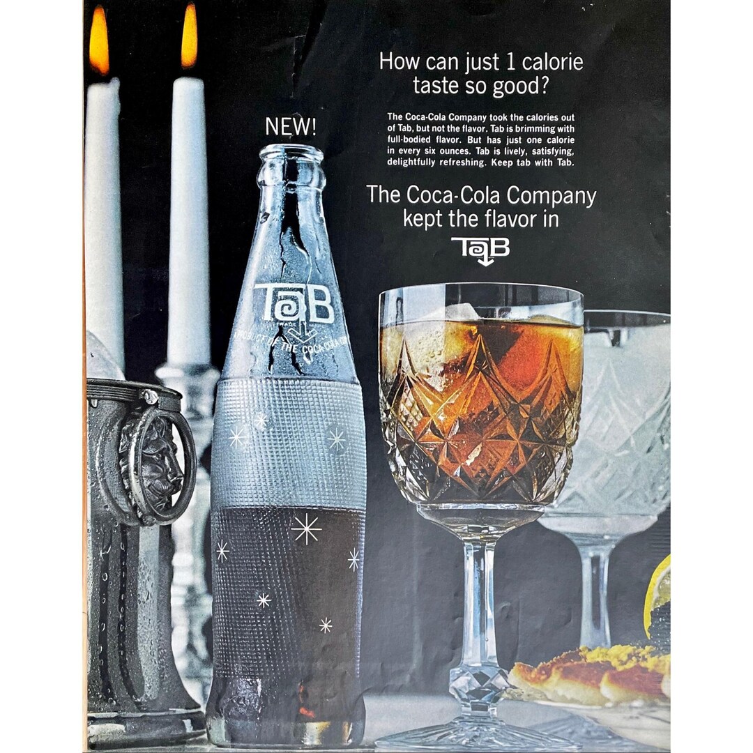 Vintage Print Ad Tab Cola Soda 1964 Original Magazine Advertisement ...