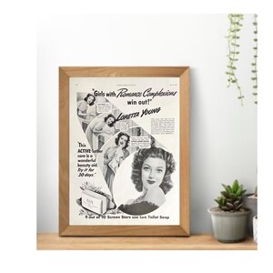 Lux Toilet Soap 1942 Vintage Print Ad Loretta Young Beauty Soap Facial ...