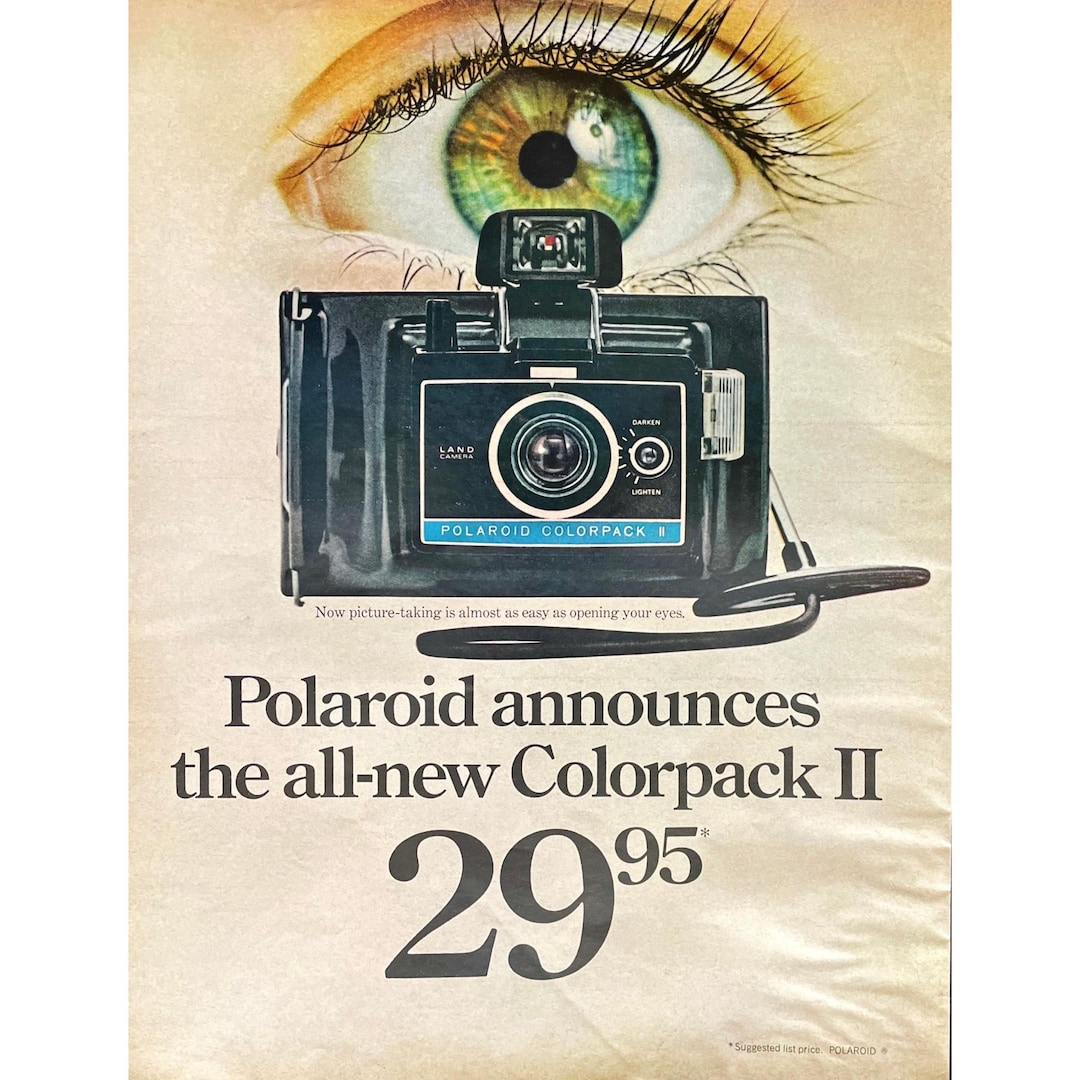 1969 Polaroid Camera Vintage Print Ad Retro Camera Memorabilia ...
