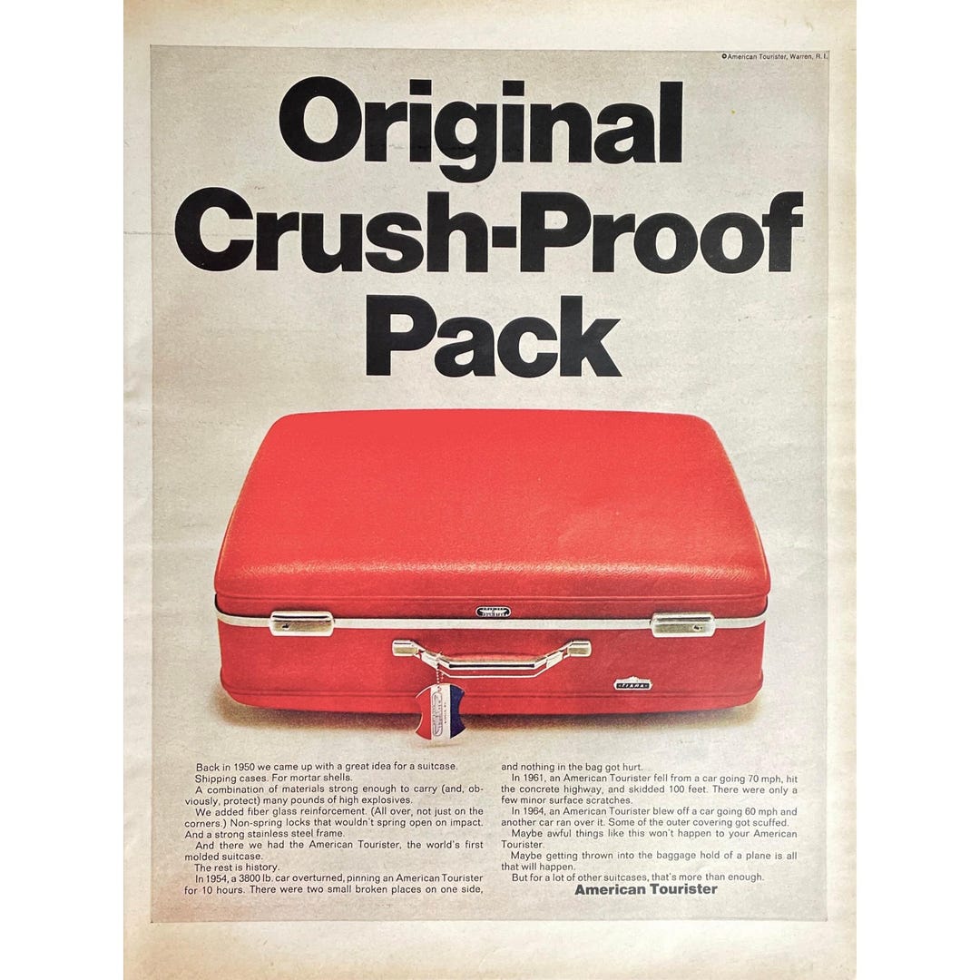 1968 American Tourister Luggage Vintage Print Ad Retro Suitcase ...