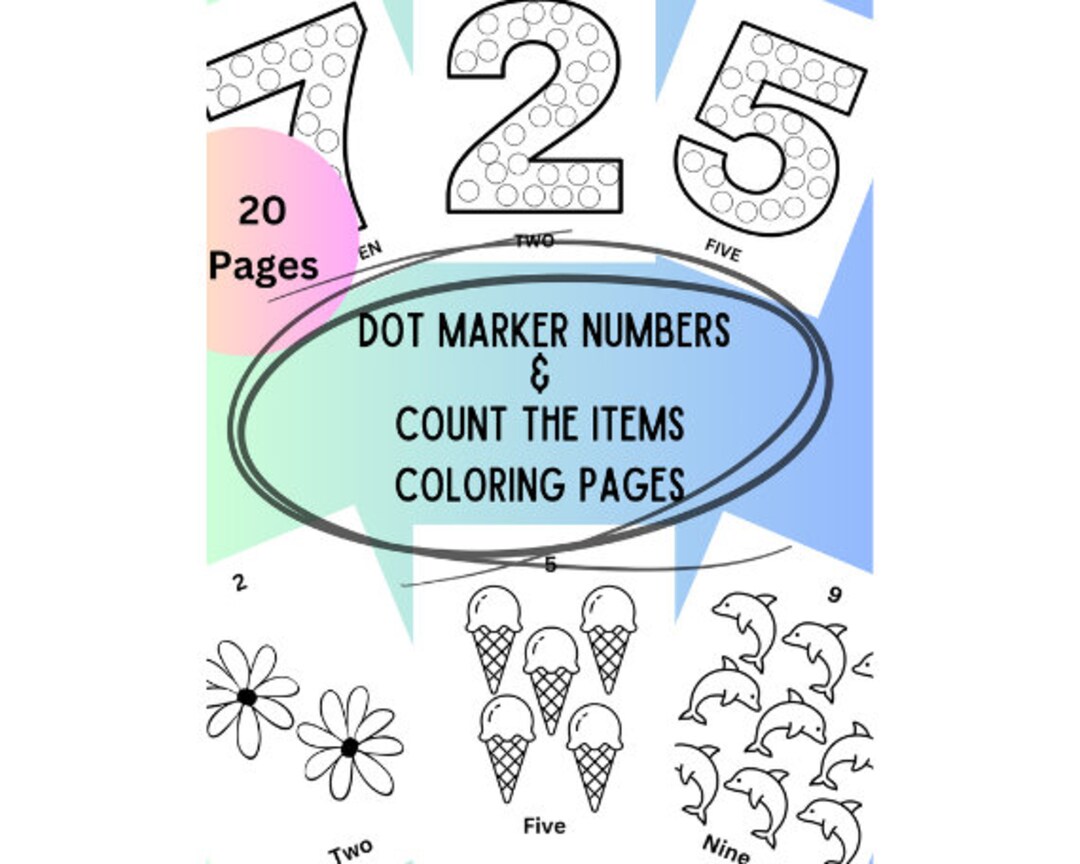 Dot Marker Numbers Easy Dot Marker Printable Pages Kids Marker Count ...