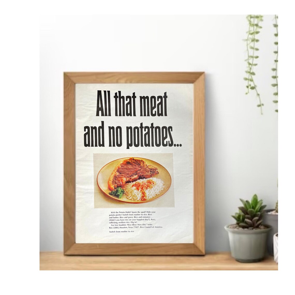Rice Council of America Vintage Print Ad 1967 Retro Food Ad Eat Rice ...