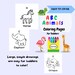 Kids Animal ABC Coloring Pages Printable Easy Coloring Pages Big Print ...