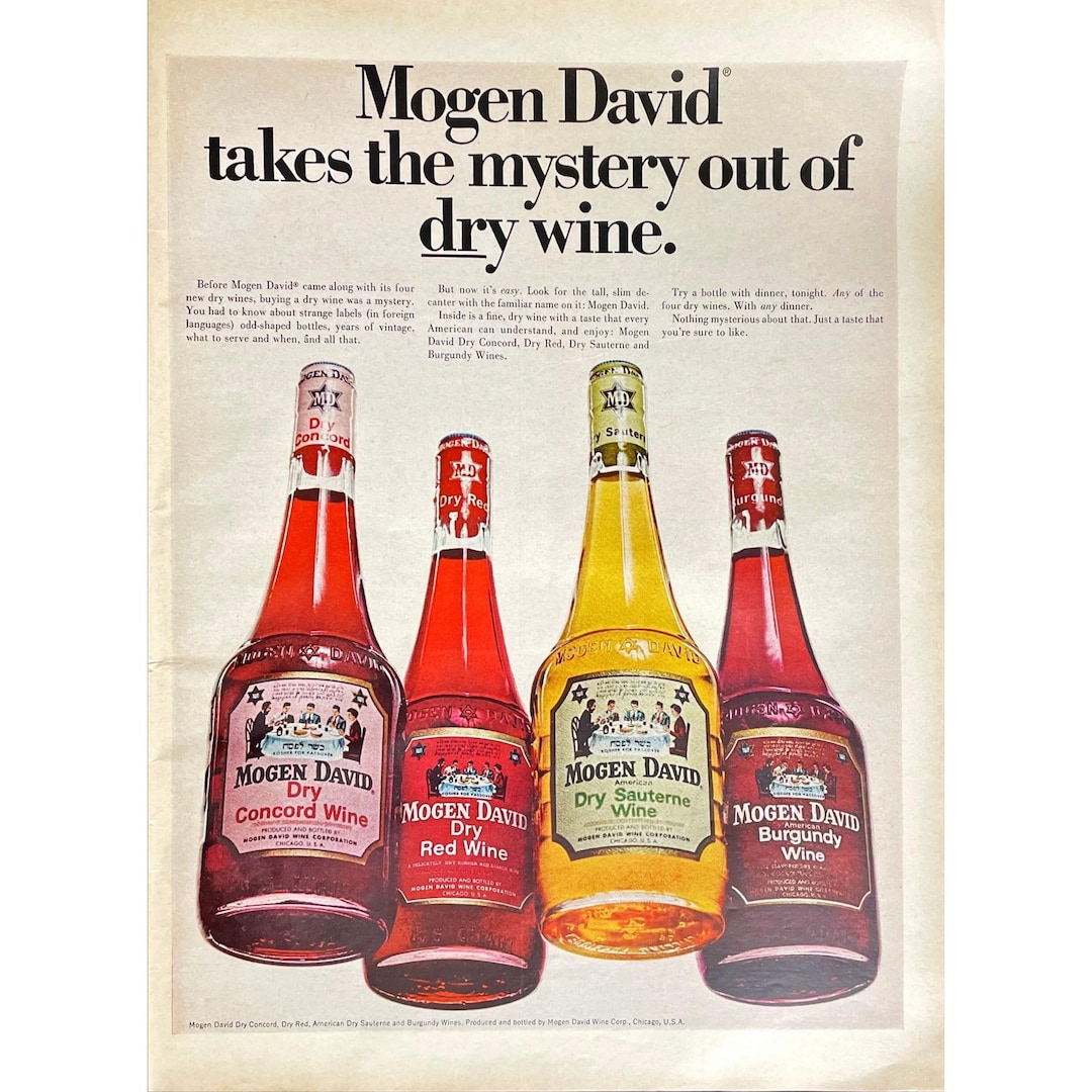 1967 Mogen David Wine Vintage Print Ad Retro Wine Mid Century Modern ...