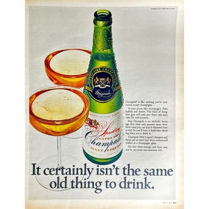 Champale Champagne Vintage Print Ad 1969 Malt Liquor Memorabilia ...