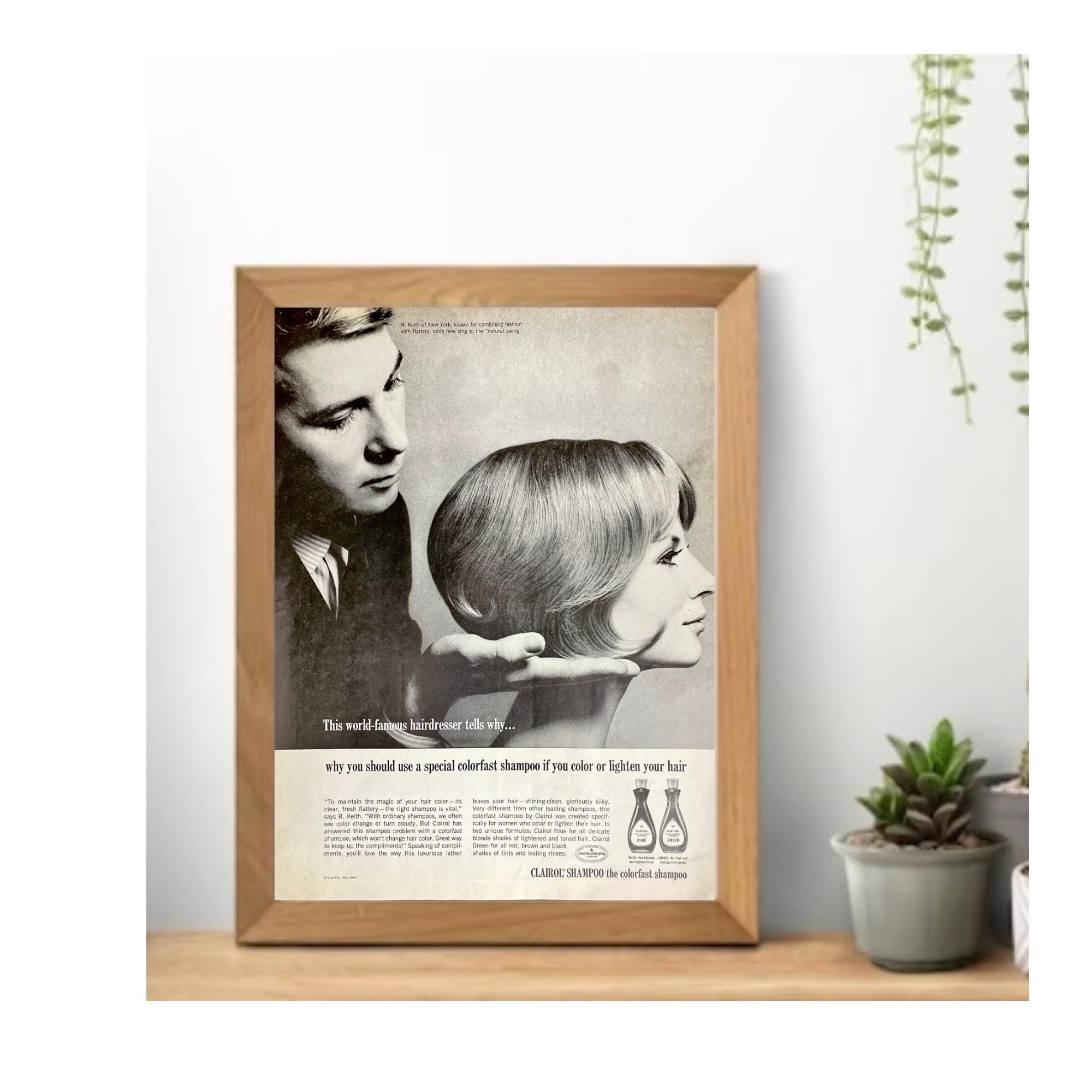 1965 Clairol Shampoo Vintage Print Ad Retro Hair Care Memorabilia ...