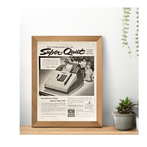 Victor Adding Machine Co. Vintage Print Ad 1952 Retro Office Products ...