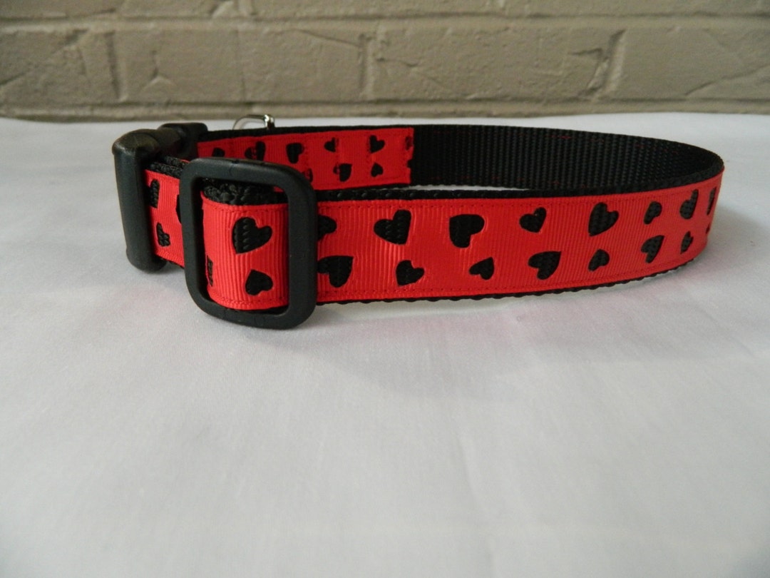Red Cut Out Heart Dog Collar - Etsy