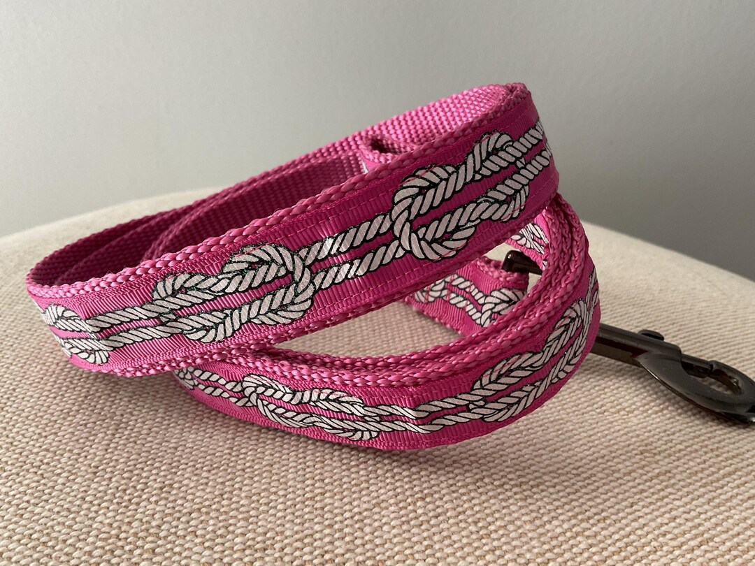 Nautical Knots on Raspberry Dog Leash - Etsy