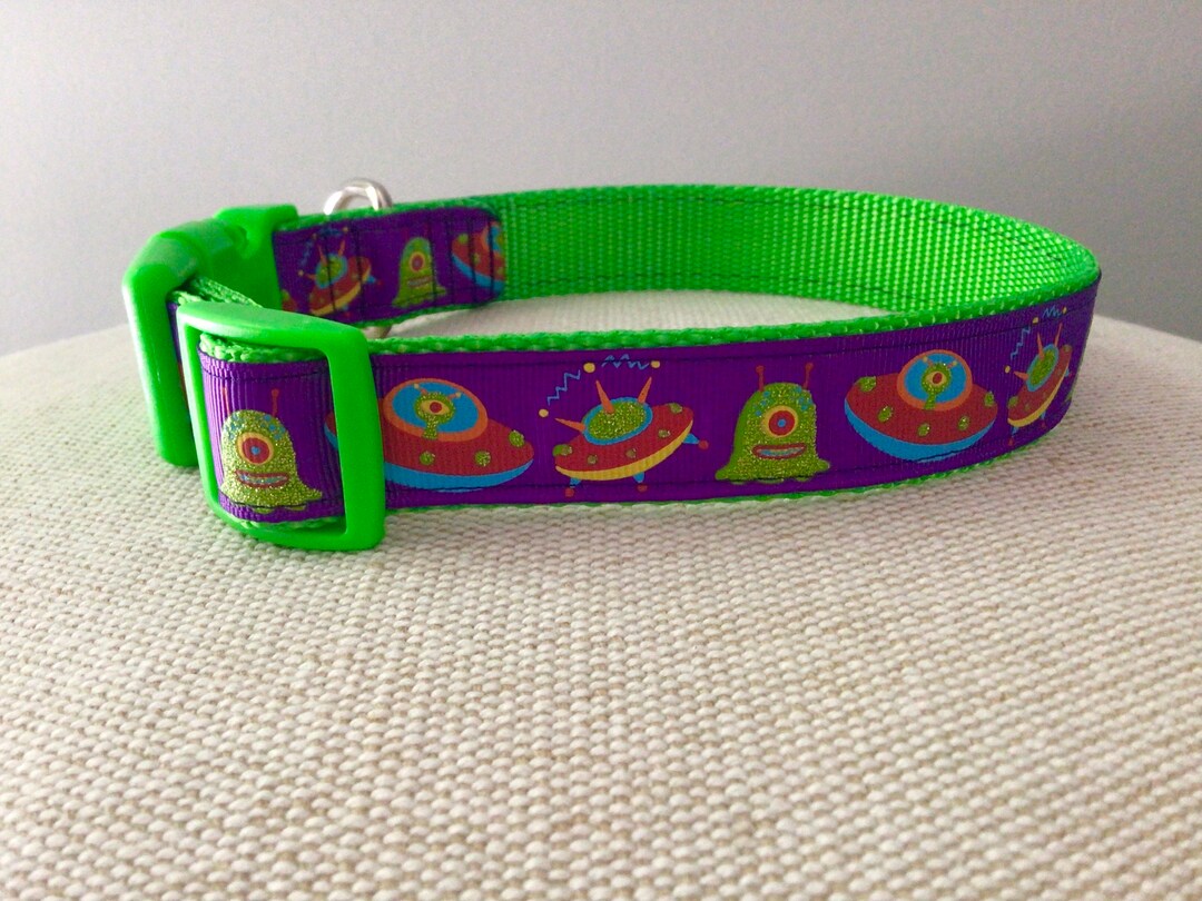 UFO Alien Spaceship Dog Collar - Etsy