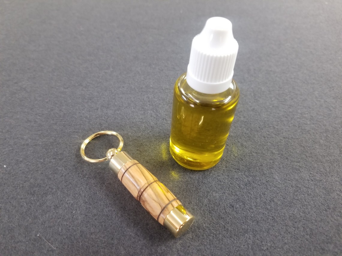 LDS Oil Vial - Olive Wood (olivewood) From the Holy Land - for ...