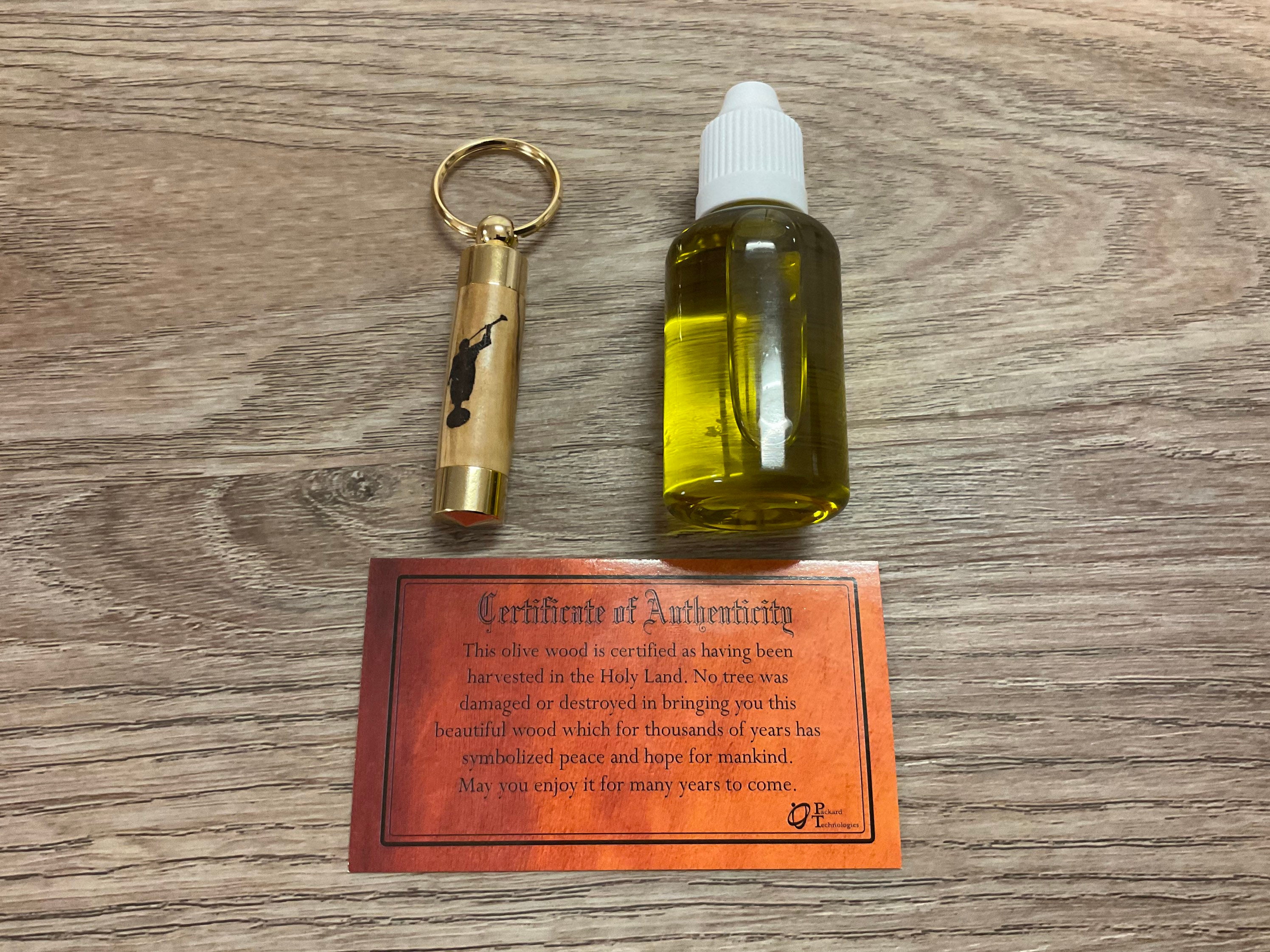 LDS Oil Vial Olive Wood From the Holy Land W/ Free Engraving for ...