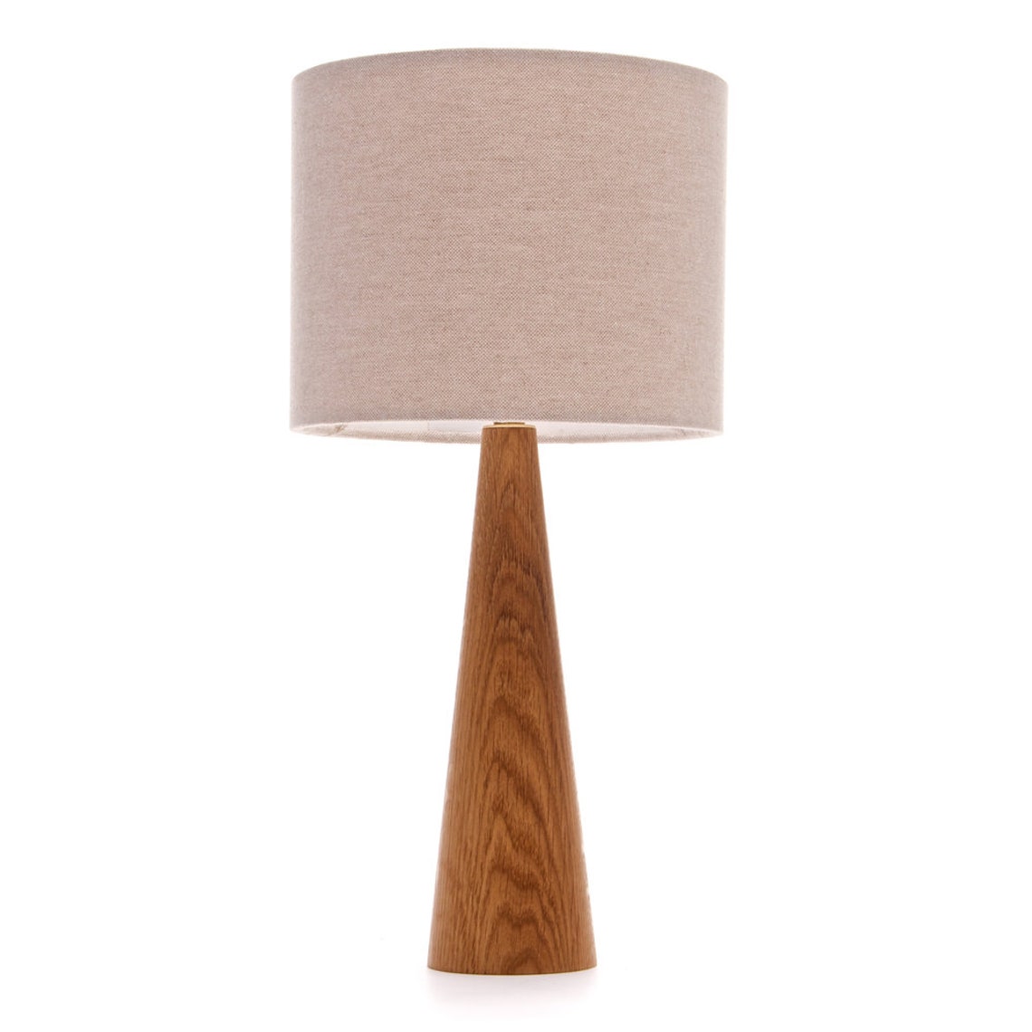 Oak Bedside Table Lamp Cone Shape - Etsy Canada