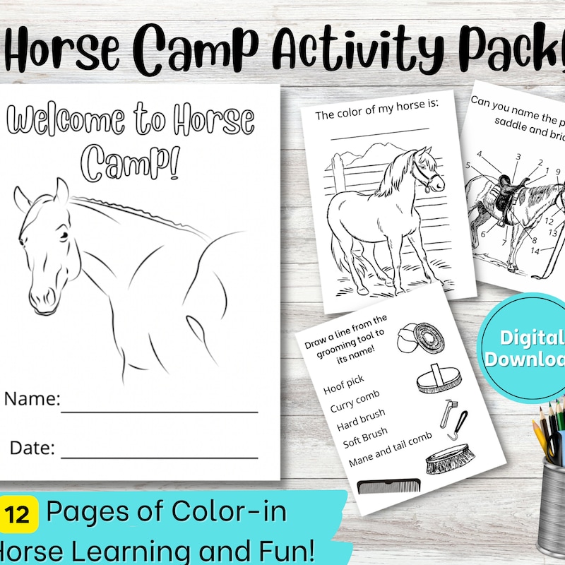 Horse Riding Digital Book - Etsy