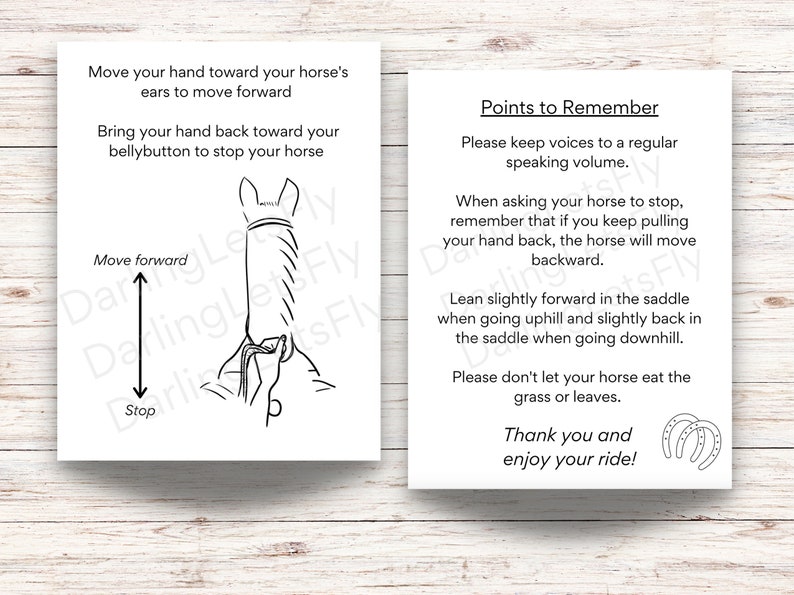 Trail Ride Starter Pack, Horseback Riding, Digital Download, Printable ...
