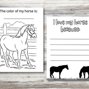 Printable Horse Camp Activity Book for Kids | Equestrian Coloring Page ...