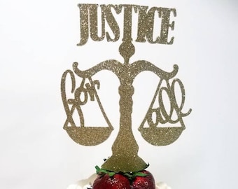 Scales of Justice Cake Topper | Etsy