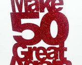 DOUBLE SIDED Choose Number Age Make 50 Great Again Birthday - Etsy